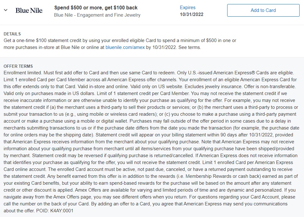EXPIRED Blue Nile Amex Offer Spend 500 Get 100 Back Buy EGift expired-blue-nile-amex-offer-spend-500-get-100-back-buy-egift