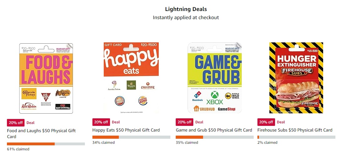 (EXPIRED) Amazon: Buy $50 Select Gift Cards For $40 (Choice, Happy ...